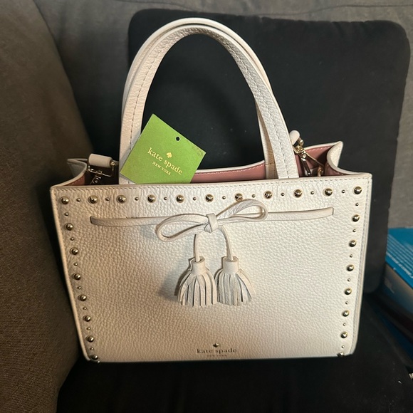 kate spade | Bags | Kate Spade White Studded Leather Tote | Poshmark